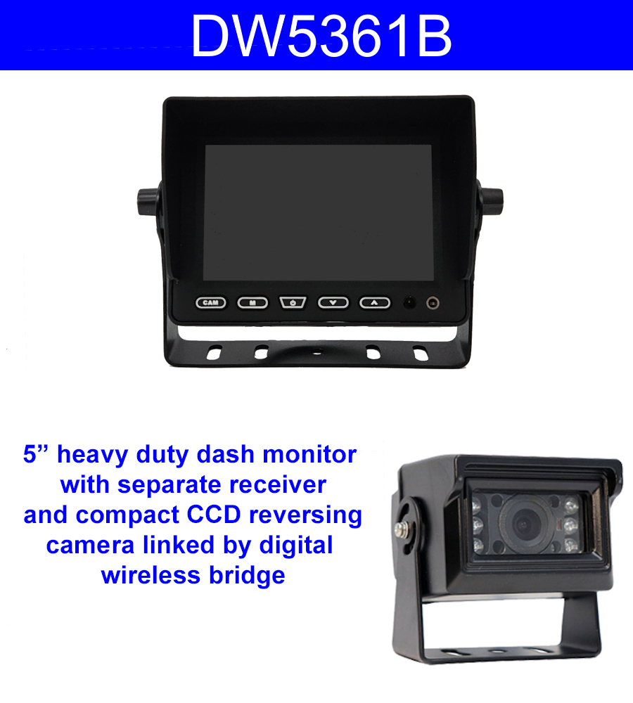 Sony CCD Black Compact Bracket Wireless Reversing Camera Kit with 5 ...