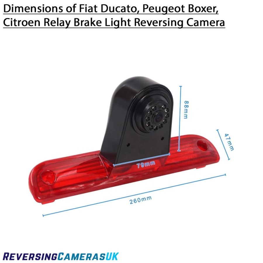Brake Light Reversing Camera for Fiat Ducato, Peugeot Boxer & Citroën ...