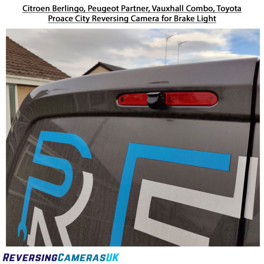 Brake Light Reversing Camera for Citroën Berlingo, Peugeot Partner, Toyota Proace & Vauxhall ...