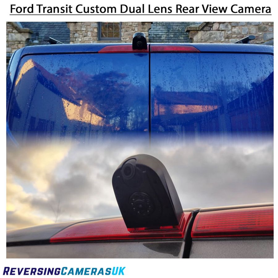 Dual Lens Reversing Camera with 7" Mirror Monitor for Ford Transit ...