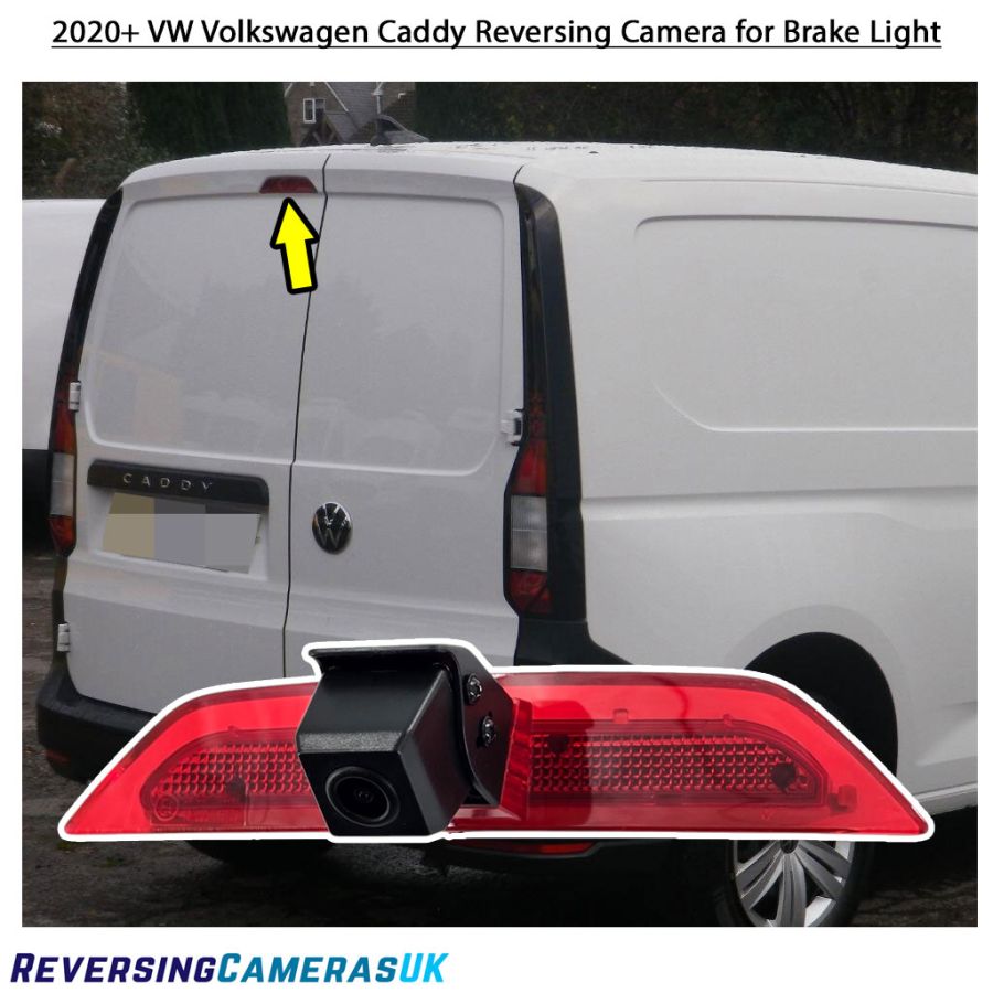 Volkswagen Caddy Brake Light Reversing Camera Kit with 7" Mirror Monitor - Reversing Cameras UK