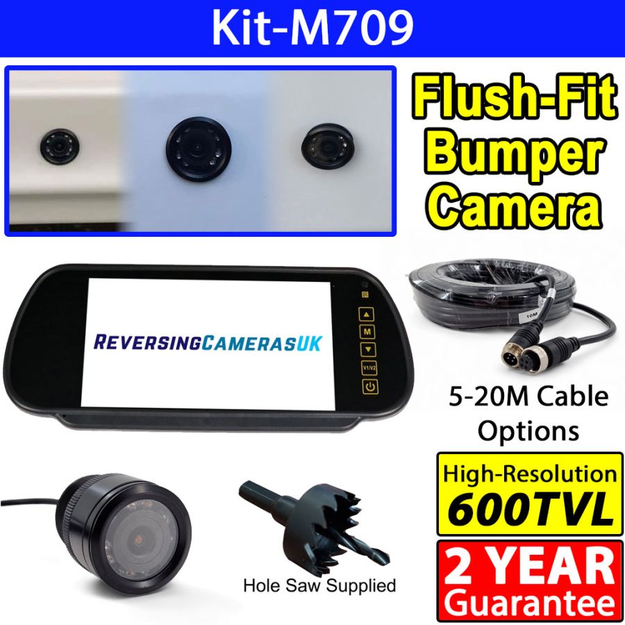 Sony CCD Bumper/Bullet Reversing Camera System with 7 inch Mirror ...