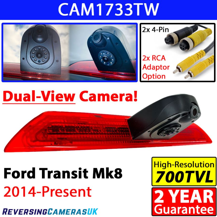 Dual-Lens Ford Transit Brake Light Reversing Camera – Clear Rear View ...