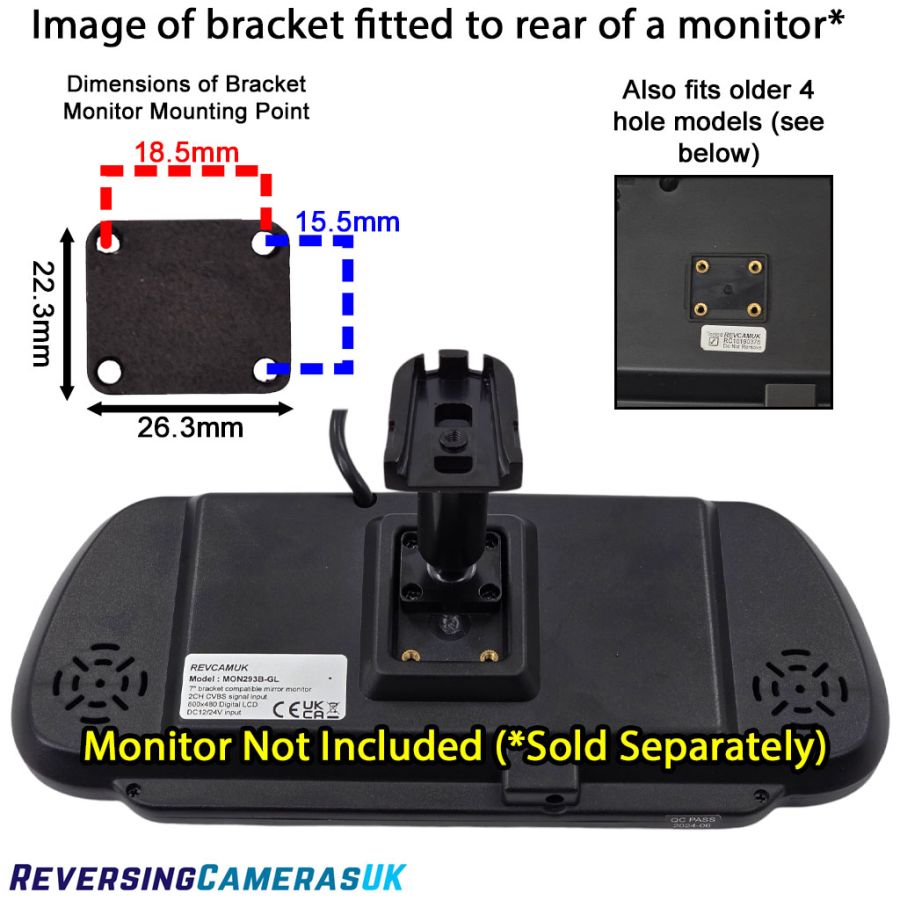 ACCMB2+BUTTON+GLUE Universal Windscreen Bracket Mount for Mirror ...