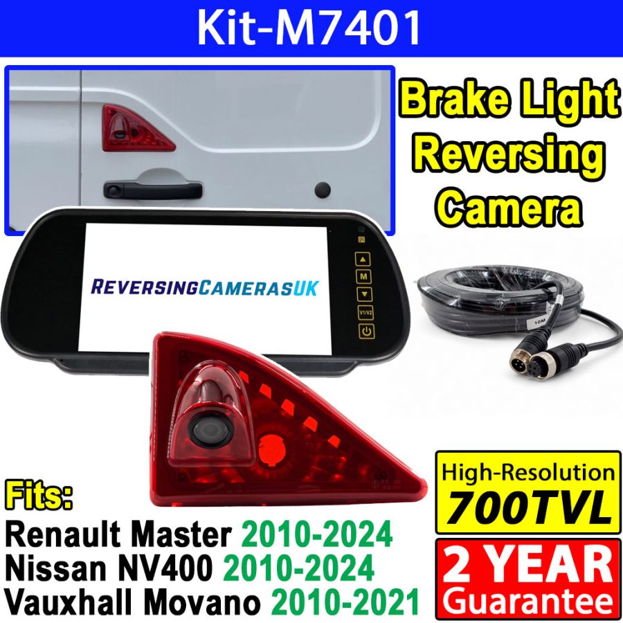 Reversing Camera Kit with 7" Mirror Monitor for Movano, NV400 & Renault ...