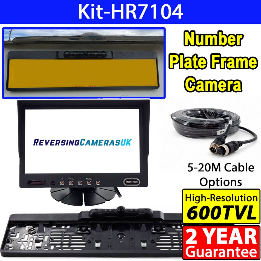 Number Plate Frame Reversing Camera Kit with 7" Monitor | Reversing ...