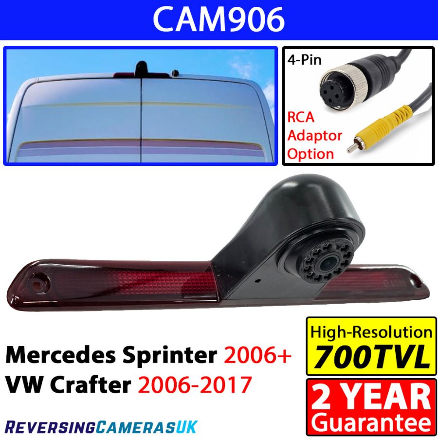 Mercedes Sprinter & VW Crafter Brake Light Reversing Camera – Clear ...
