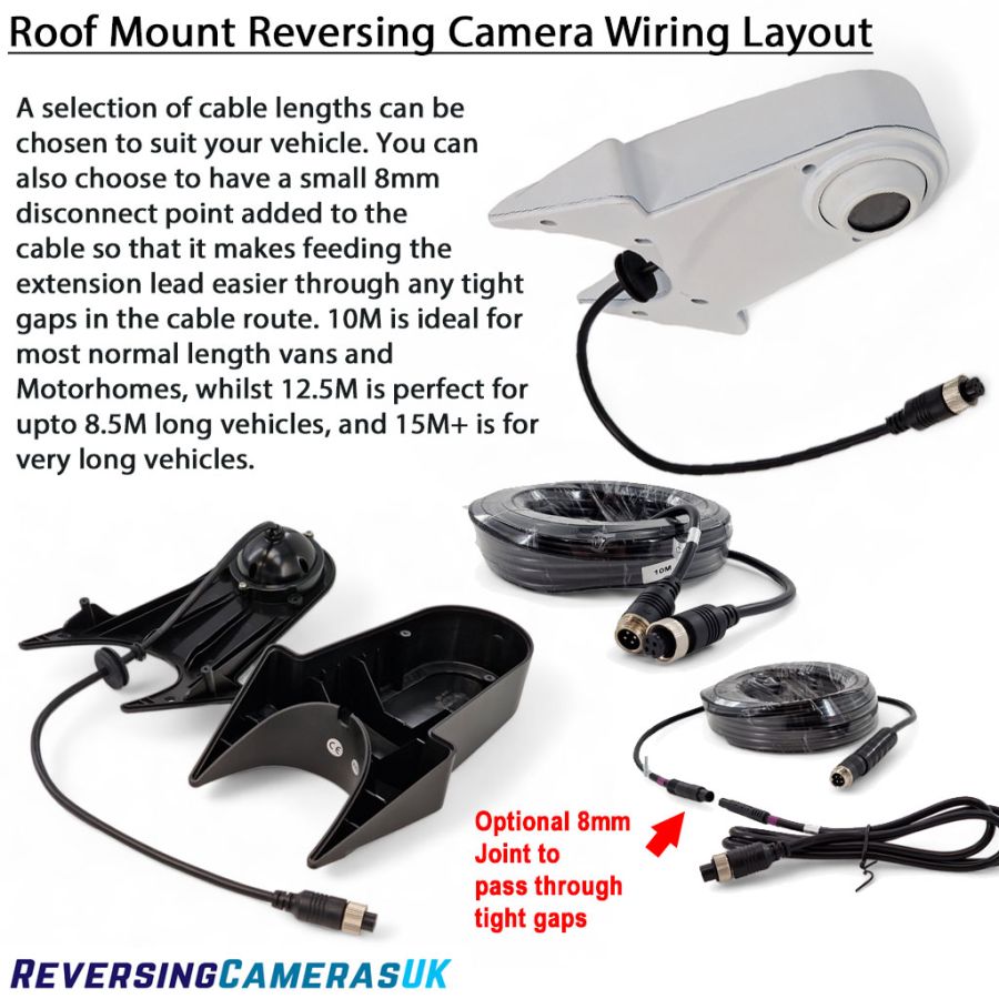 Sony CCD Roof Mount Reversing Camera System with 7" Mirror Monitor ...