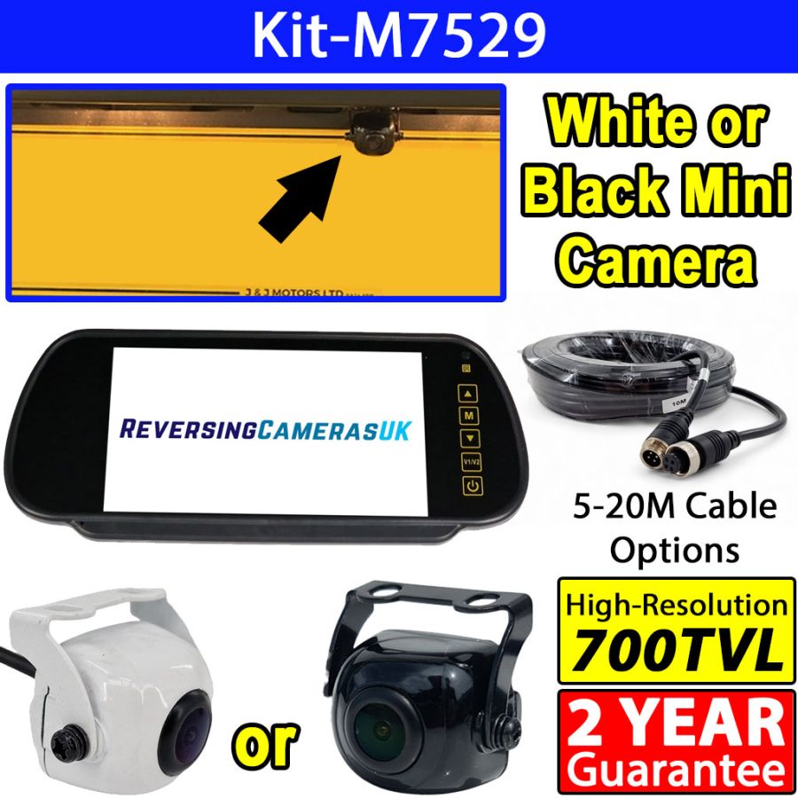 Mini Bracket Reversing Camera System with 7" Mirror Monitor | Reversing ...