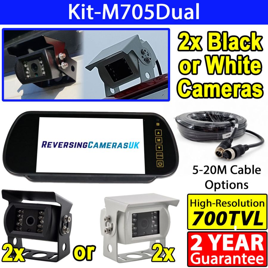 Dual Zone Sony CCD 2x Reversing/Monitoring Camera System with Mirror ...