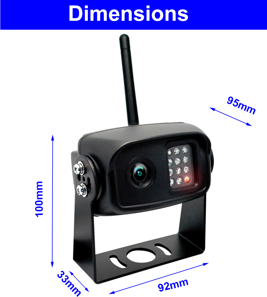 Sharp CCD Black Bracket Wireless Reverse Camera Kit with 7" mirror ...