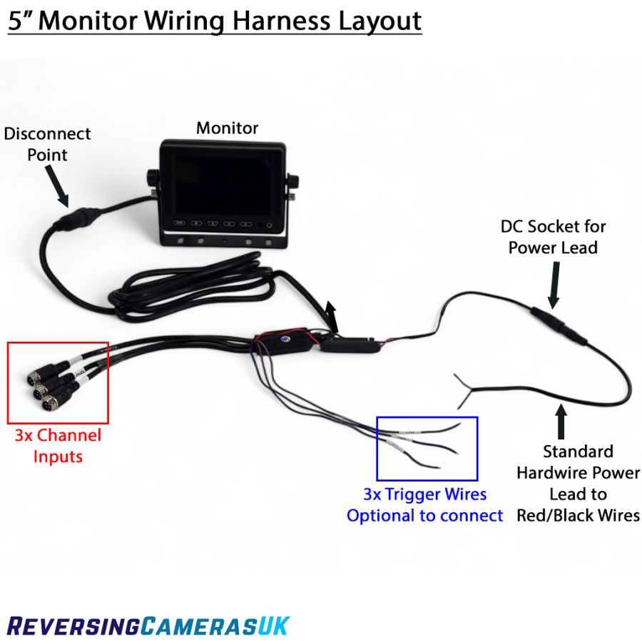 Number Plate Reverse Camera System with 5 inch Heavy Duty Monitor ...
