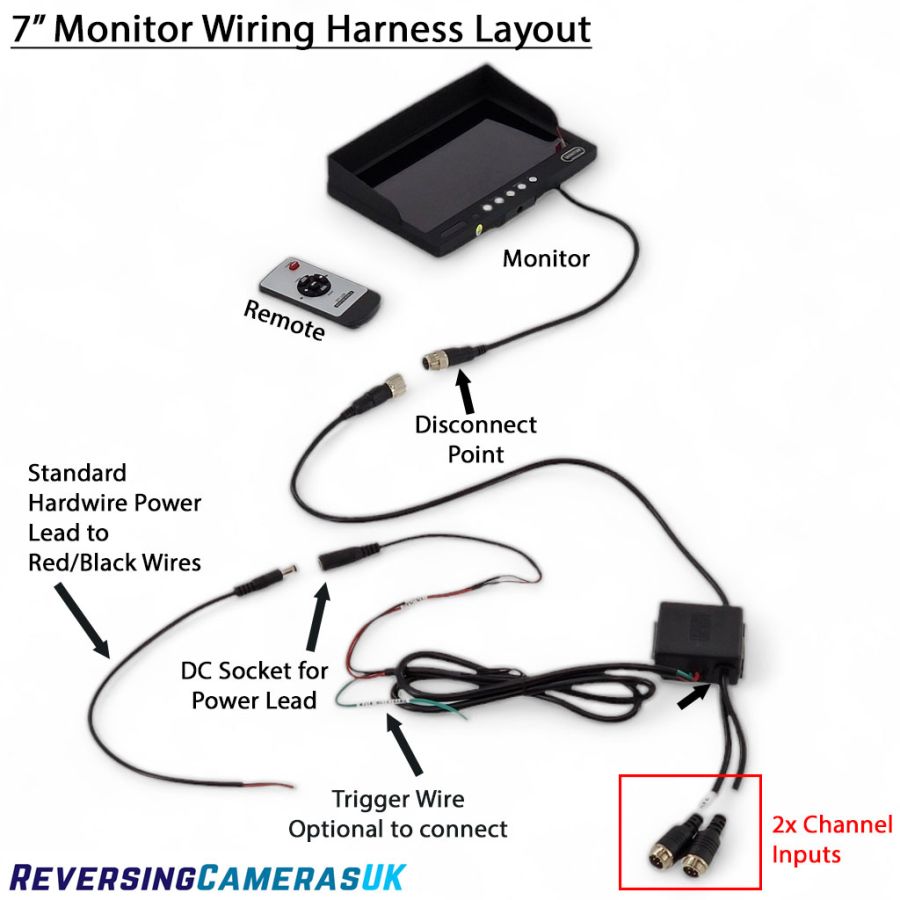 7" Colour Dash Monitor System with CCD Reversing Camera | Reversing ...